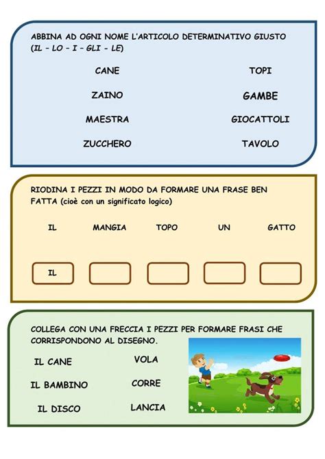 Struttura Della Frase Online Worksheet For Scuola Primaria You Can Do