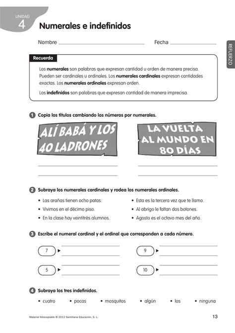 Numerales E Indefinidos