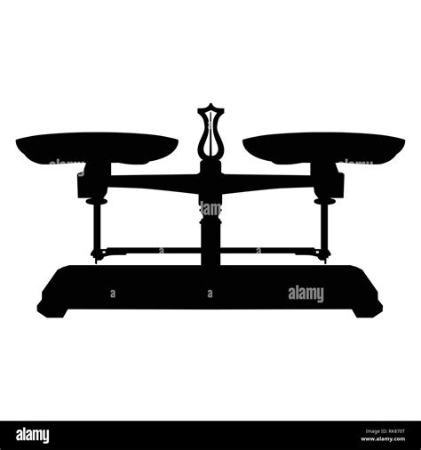 Balance Scales Isolated On White Background Vector Illustration Scale