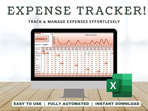 Expense Tracker Spreadsheet For Microsoft Excel Expense Tracker