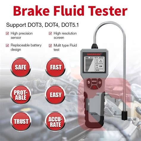 KingBolen BF200 Brake Fluid Tester DOT3 DOT4 DOT5 1