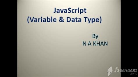 data types and variable in js youtube
