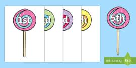 1 To 40 Ordinal Number Display Bunting 1 20 Ordinal Number Bunting