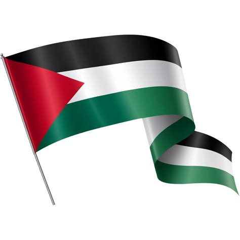 Waving Ribbon Palestine Flag AI Generative 33126418 PNG