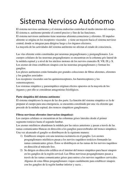 Sistema Nervioso Aut Nomo Udocz