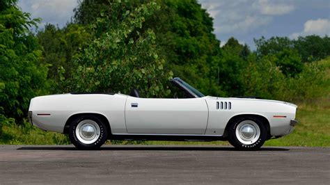 1971 Plymouth Hemi Cuda Convertible Cars Muscle White Wallpapers