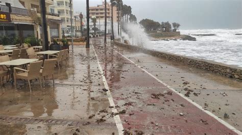 El tiempo en Mallorca Rachas de 140 kilómetros por hora temporal