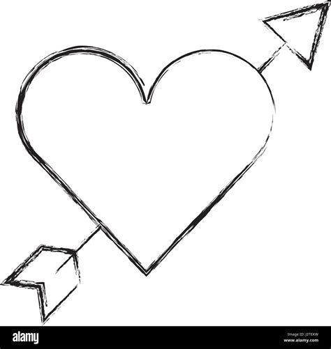 How To Draw A Love Heart With An Arrow Through It
