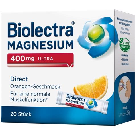 HERMES Biolectra Magnezij 400 mg ultra direkt 20 vrećica Ljekarne