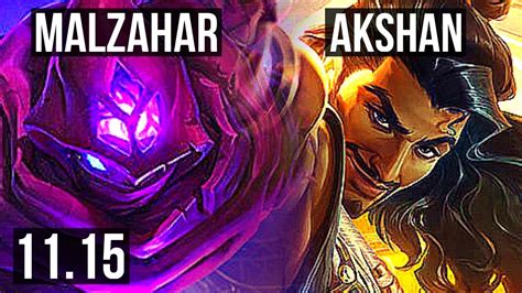 Malzahar Vs Akshan Mid M Mastery Games Godlike