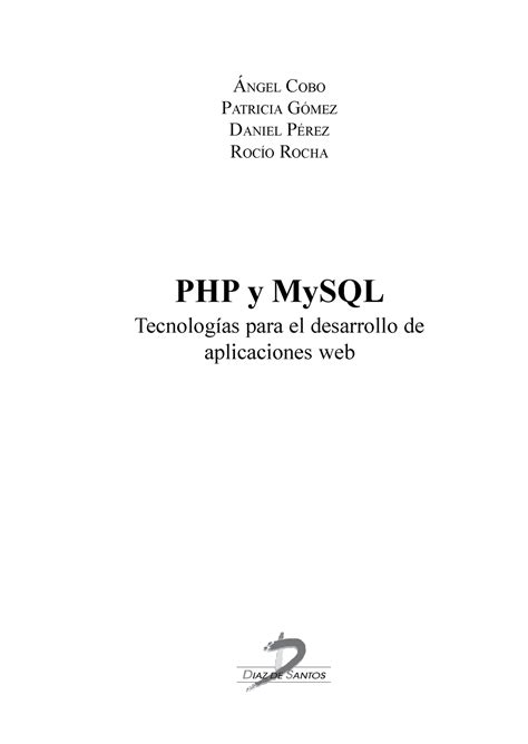 php y my sql php y my sql v php y mysql tecnologÌas para el desarrollo de aplicaciones web