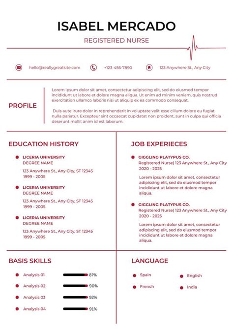 Page Free Printable Customizable Minimalist Resume Templates Canva