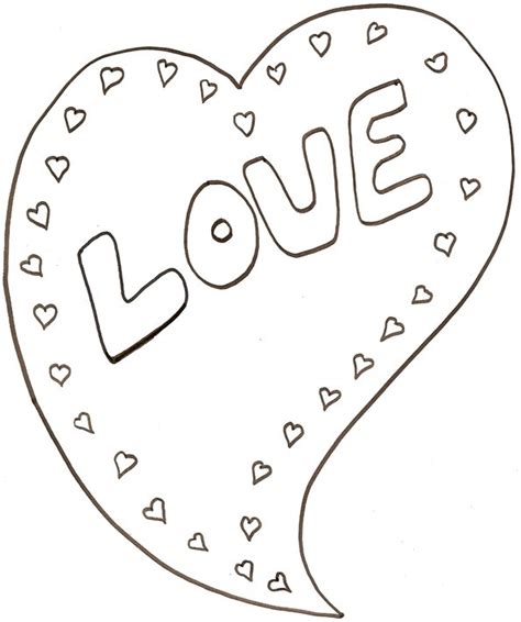 Imprimer Le Coloriage Love Gros Coeur