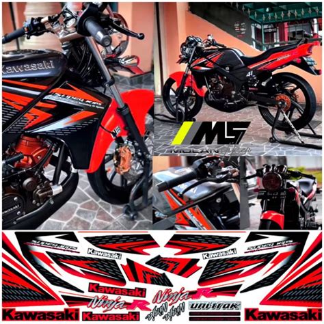 Jual Decal Sticker Striping Variasi Motif Ori Ninja R 150 2013 Kuning