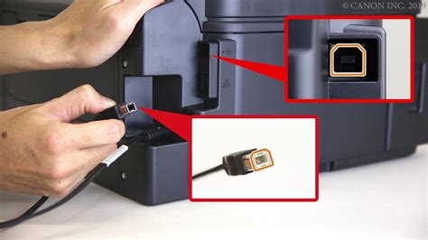 Connecting The Printer And A Computer Via USB Windows G6000 Series
