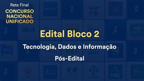 Reta Final CNU Edital Bloco 2 Tecnologia Dados e Informação