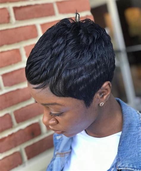 Neat Pixie Hairstyle For Black Girls Short Relaxed Hairstyles Short