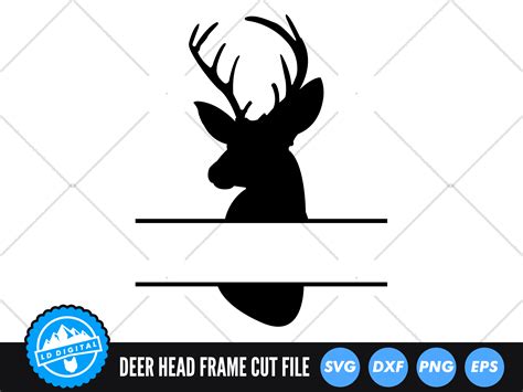 Deer Monogram Svg Forest Svg Deer Head Svg Deer Clipart Etsy The Best