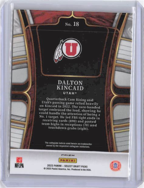 2023 Panini Select Draft Picks Football Dalton Kincaid Silver Prizm EBay