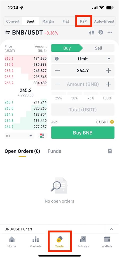 Cách mua tiền mã hóa thông qua tính năng giao dịch P2P trên ứng dụng