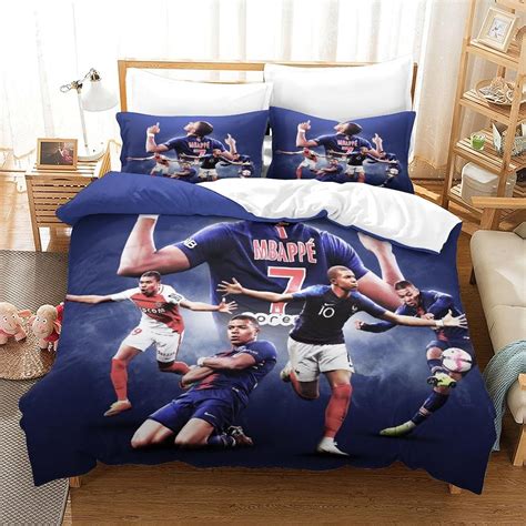 tanzhenning Kylian Mbappé Parure De Lit 3D Microfibre Housse De Couette