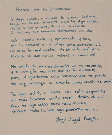 Poema de la despedida José Ángel Buesa Poemas de despedida Poemas