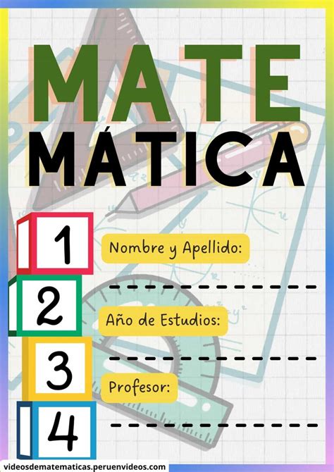 Car Tulas De Matem Ticas Ideas Creativas Para Tus Cuadernos