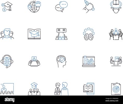 Tourism Outline Icons Collection Travel Visit Vacation Holiday