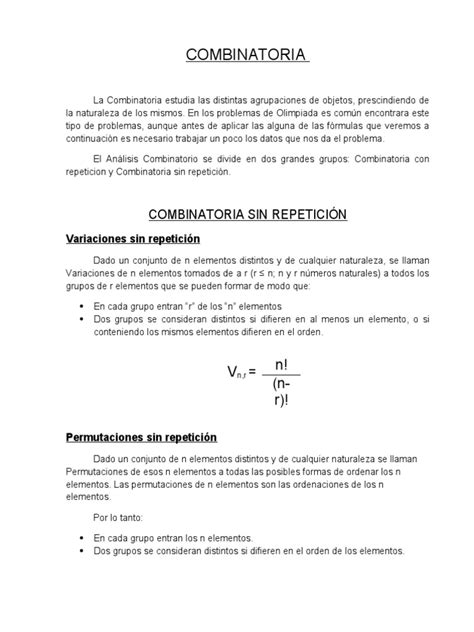 combinatoria i pdf permutación combinatoria