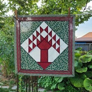 Vintage 1990 S Tree Of Life Quilt Block 20x20 Etsy