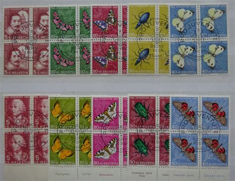 Viererblocks PJ 1956 57 Ersttag SBK 140 00 Kaufen Auf Ricardo