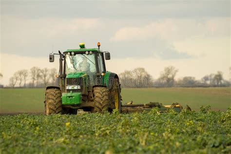 A Modern Green John Deere 6190r Tractor Editorial Stock Image Image