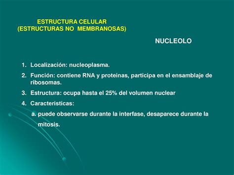 ESTRUCTURA CELULAR ESTRUCTURAS NO MEMBRANOSAS Ppt Descargar