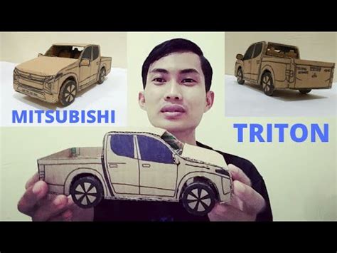 Miniatur Mobil Pick Up MITSUBISHI TRITON Terbuat Dari Kardus YouTube