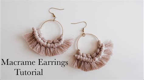 Make Your Own Modern Macrame Earrings Diy Macrame Earrings Youtube