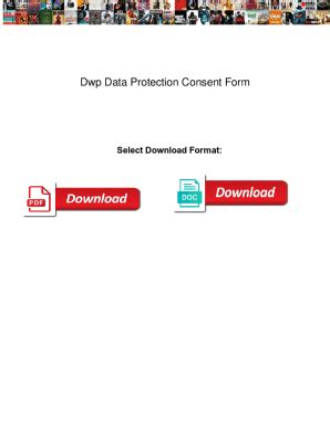 Fillable Online Dwp Data Protection Consent Form Dwp Data Protection