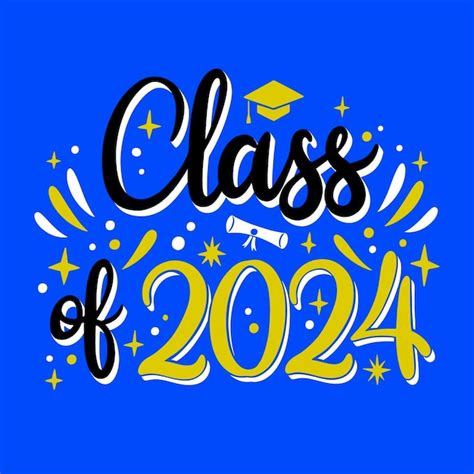 Clase Plana De La Plantilla De Letras De 2024 Vector Premium