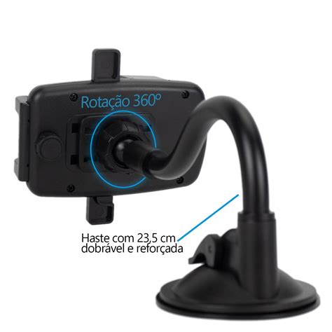 Suporte De Celular E GPS Veicular Para Parabrisa De Carro Ventosa E