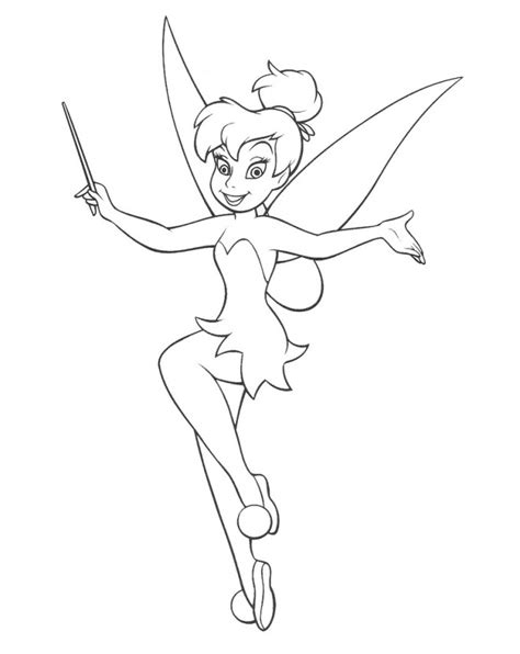 Coloriage Fée Clochette magique dessin gratuit à imprimer
