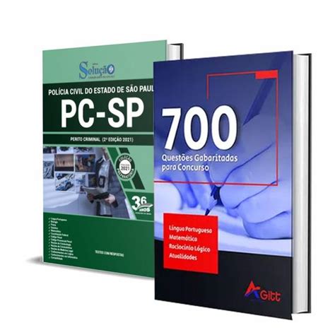 KIT PC SP Apostila Perito Criminal 2ª Edição 700 Questões Solução