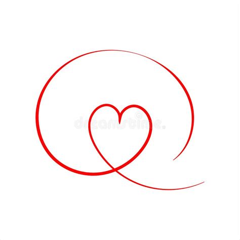 Dibujo Continuo De Una Línea De Corazón Aislado Sobre Fondo Blanco