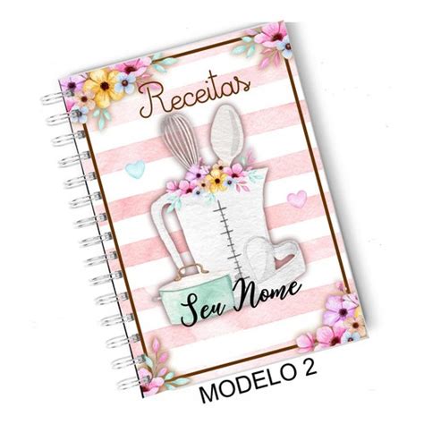 Caderno De Receitas Personalizado C Nome Receitas Que Amo Shopee Brasil