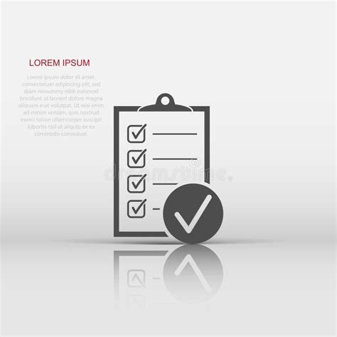 Vector To Do List Icon In Flat Style Checklist Task List Sign