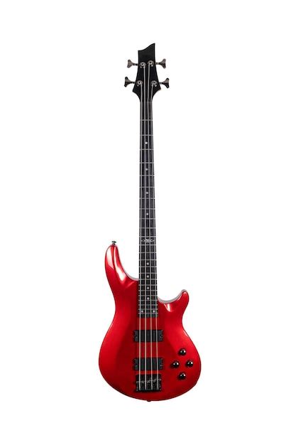 Guitarra El Ctrica Roja Aislada Sobre Fondo Blanco Foto Premium