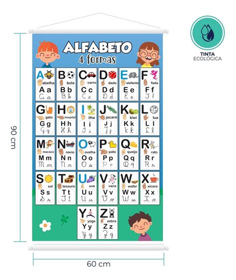 Banner Pedag Gico O Alfabeto Tipos De Letra Cursiva Bm Shops