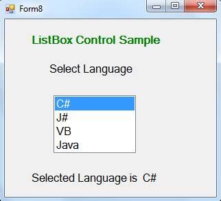 Listbox Control In Vb Net Mindstick
