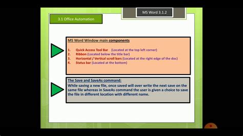 class 9 computer science lecture 2 chapter 3 class 9th ms office automation youtube