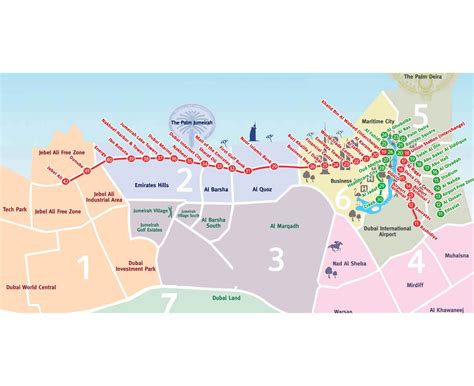Dubai Metro Plattegrond