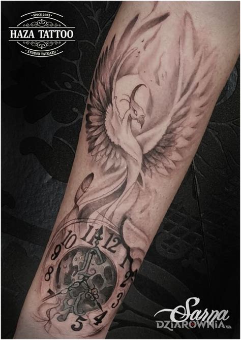 Tatuaż feniks Autor Studio Haza Tattoo dziarownia pl