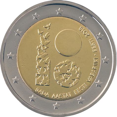 2 euro commémorative Estonie 2018 République d Estonie Elysées